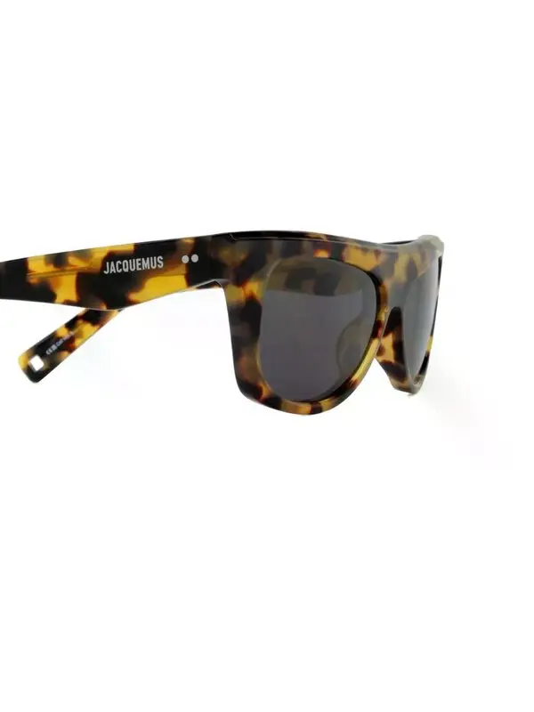 Jacquemus Geometric Sunglasses - Brown