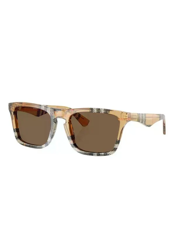 Burberry Checked Square-frame Sunglasses