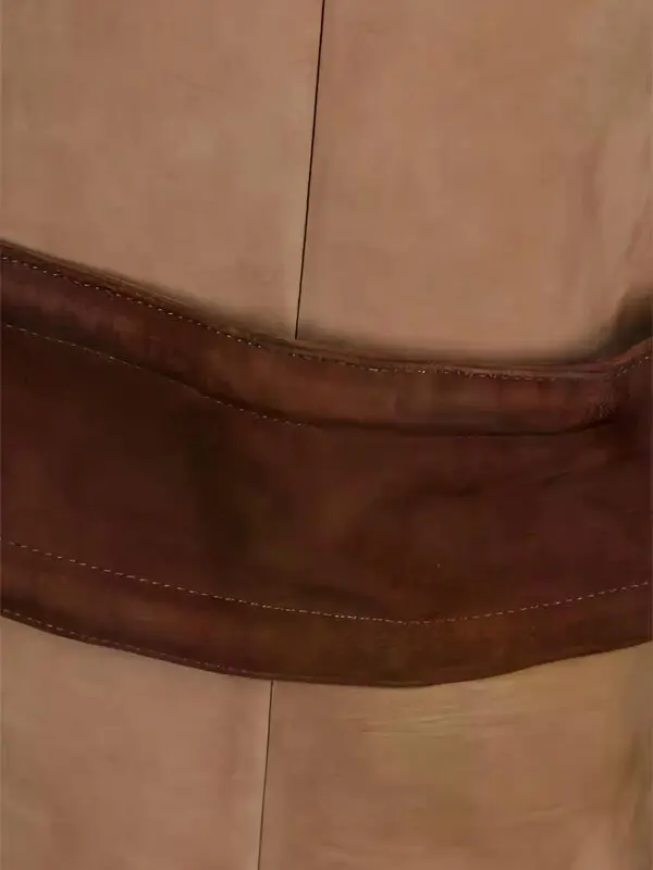 Miu Miu Suede Single-breasted Belted Coat