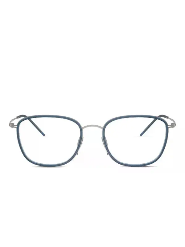 Giorgio Armani Metal Rectangle Frame Eyeglasses - Blue