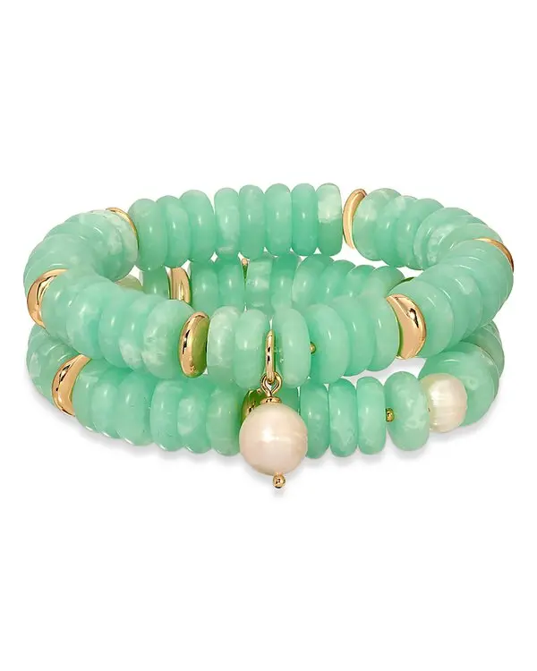Ettika Saint Tropez Beaded Bracelet Set - Gold