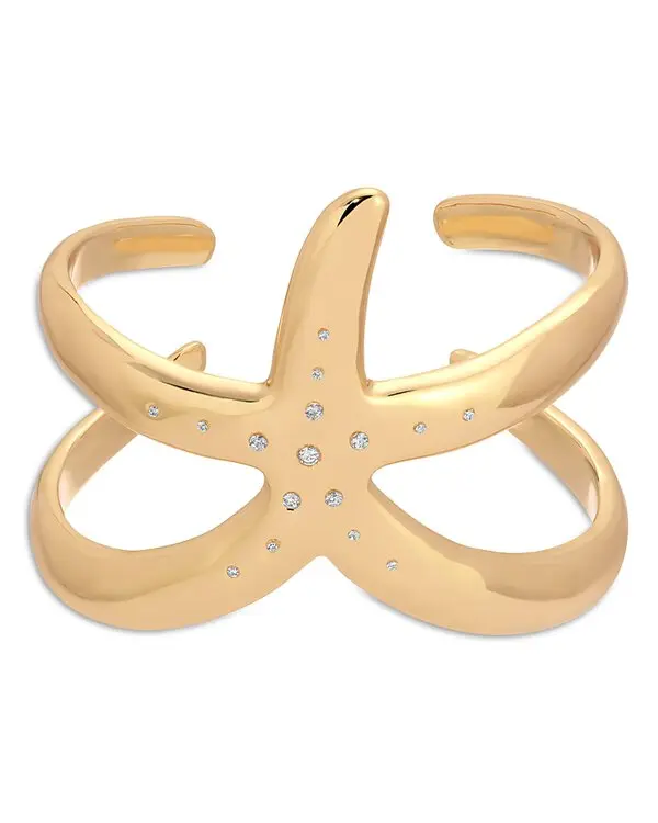 Ettika Pave Starfish Cuff Bracelet - Gold