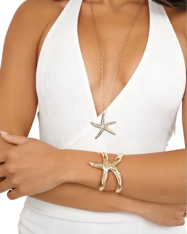 Ettika Pave Starfish Cuff Bracelet