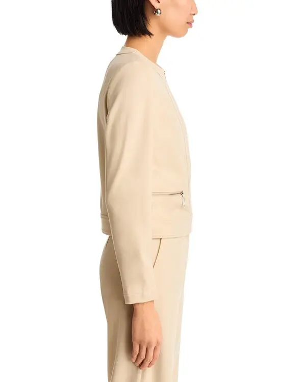Misook Zip Front Jacket - Biscotti