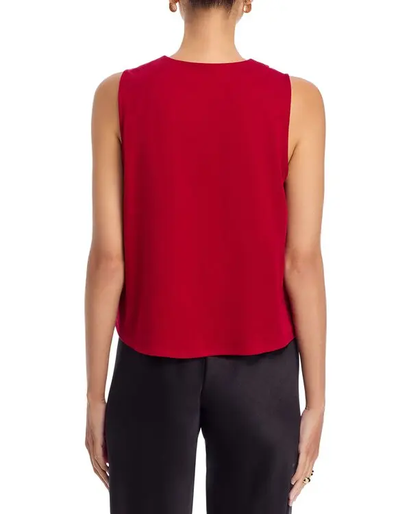 Misook V-neck Tank Top - Scarlet Red