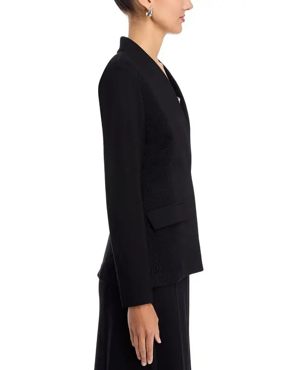 Misook Long Sleeve Ponte Jacket - Black