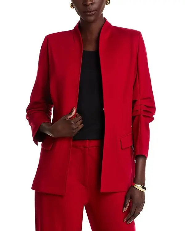 Misook Long Sleeve Jacket - Scarlet Red