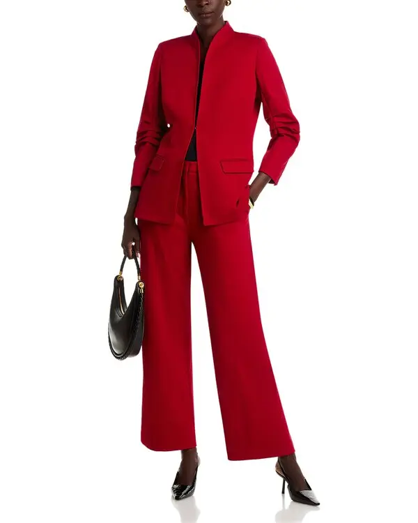 Misook Long Sleeve Jacket - Scarlet Red