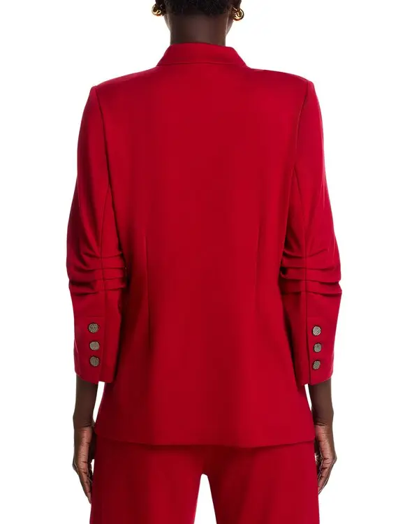 Misook Long Sleeve Jacket - Scarlet Red