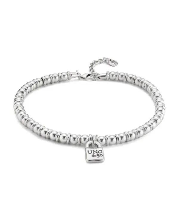 UNODE50 Sterling Plated Necklace With Padlock Charm