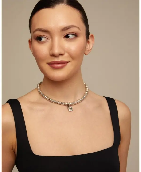 UNODE50 Sterling Plated Necklace With Padlock Charm