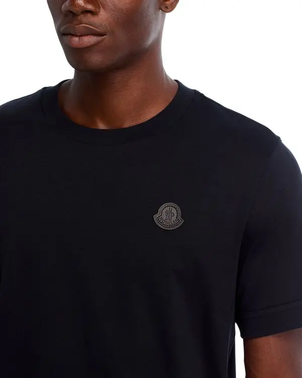 Moncler Logo Patch Cotton Tee - Navy