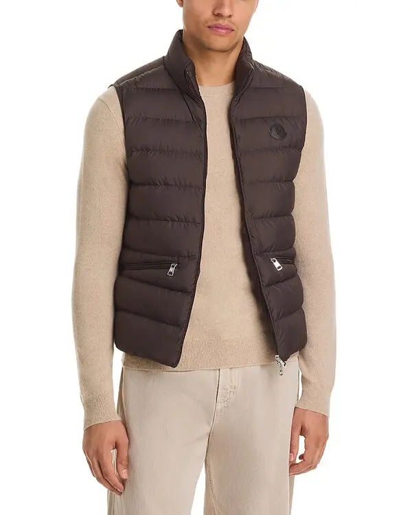 Moncler Treompan Down Vest - Brown