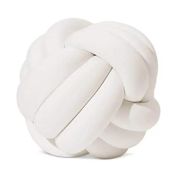 BEARABY Hugget Weighted Knot Pillow, Large 3 Lb - Cloud White