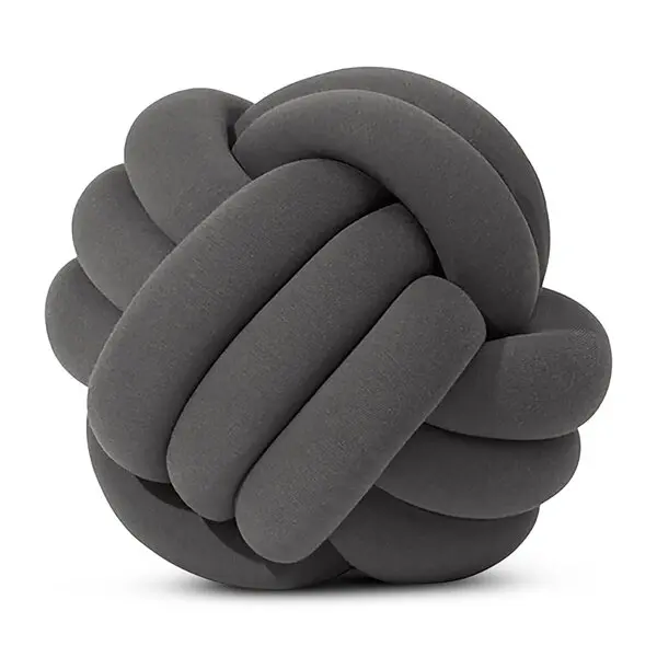 BEARABY Hugget Weighted Knot Pillow, Medium 1 Lb - Asteroid Grey