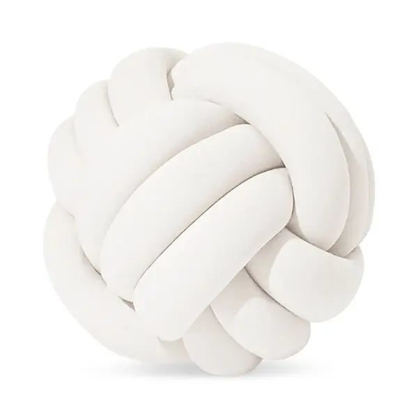 BEARABY Hugget Weighted Knot Pillow, Medium 1 Lb - Cloud White