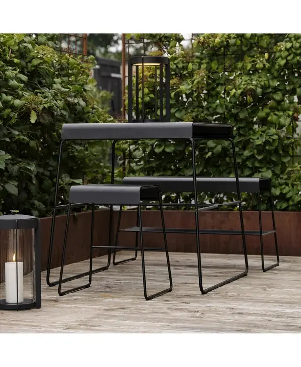 ZONE DENMARK Bench With Shelf A-bench Outdoor - Black