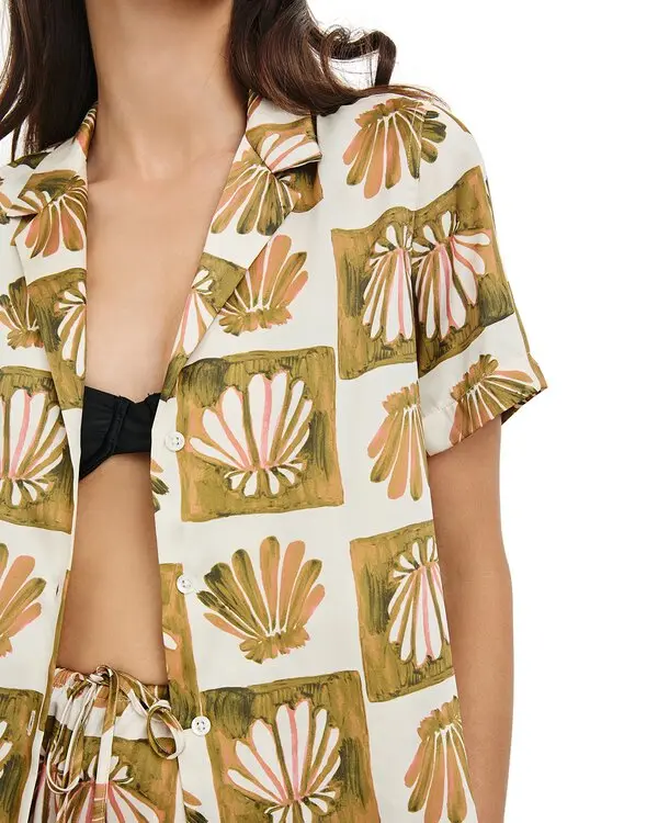 Rails Theis Printed Notch Collar Shirt