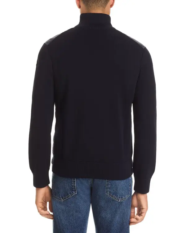 Moncler Padded Zip Up Cardigan - Navy