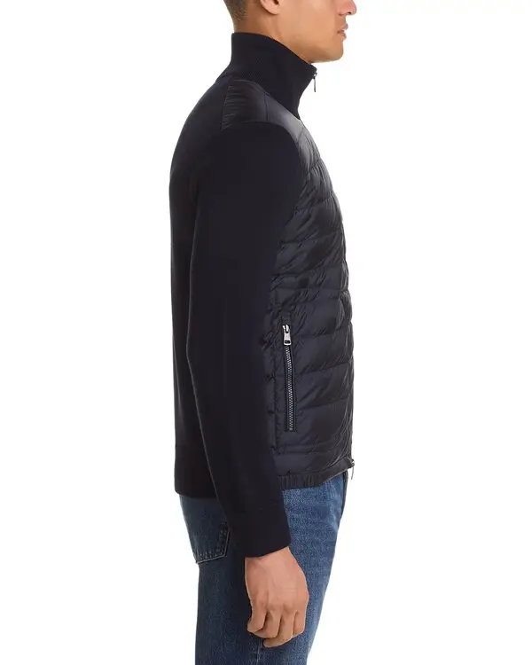 Moncler Padded Zip Up Cardigan - Navy