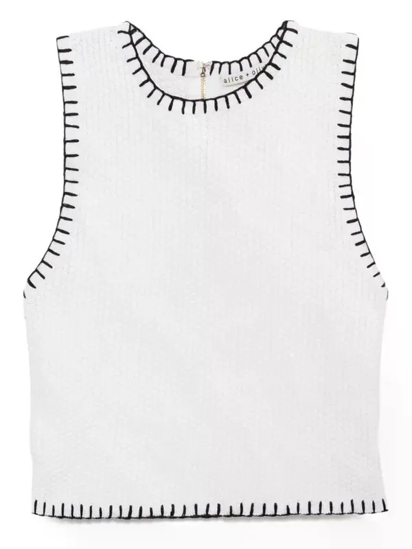 Alice + Olivia Amity Tank Top - White