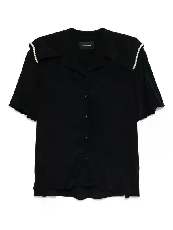 Simone Rocha Cropped Sailor Collar Shirt