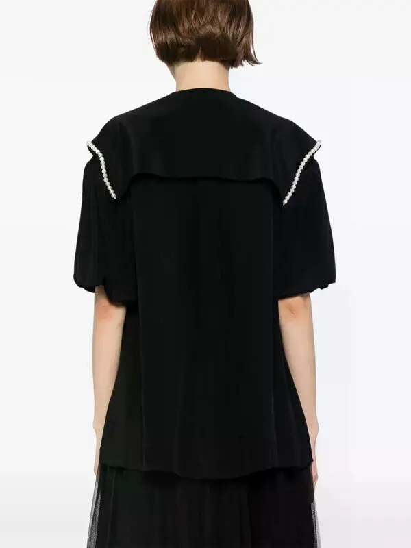 Simone Rocha Cropped Sailor Collar Shirt