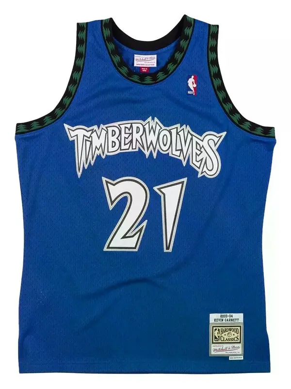 Mitchell & Ness X Nba Swingman Minnesota Timberwolves Kevin Garnett Tank Top - Blue