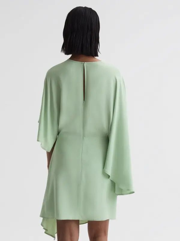 reiss sage green dress Reiss Catalina Linen BUTTON-UP MIDI DRESS US 2 NWT. Dusty Blue/Sage Color