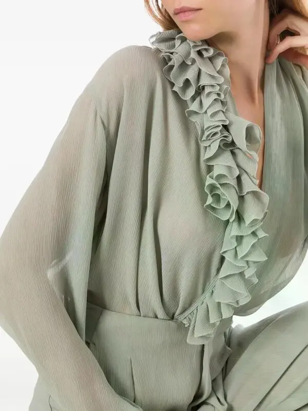 Alberta Ferretti Frilled-detail Blouse