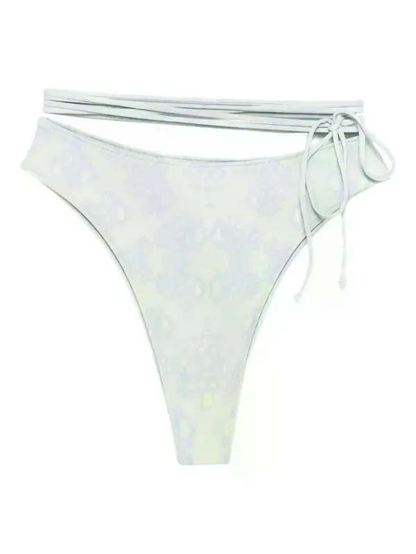 ROBERTA EINER X Kiss ‘n Thrill Sienna Strap-detail Bikini Bottoms - Green