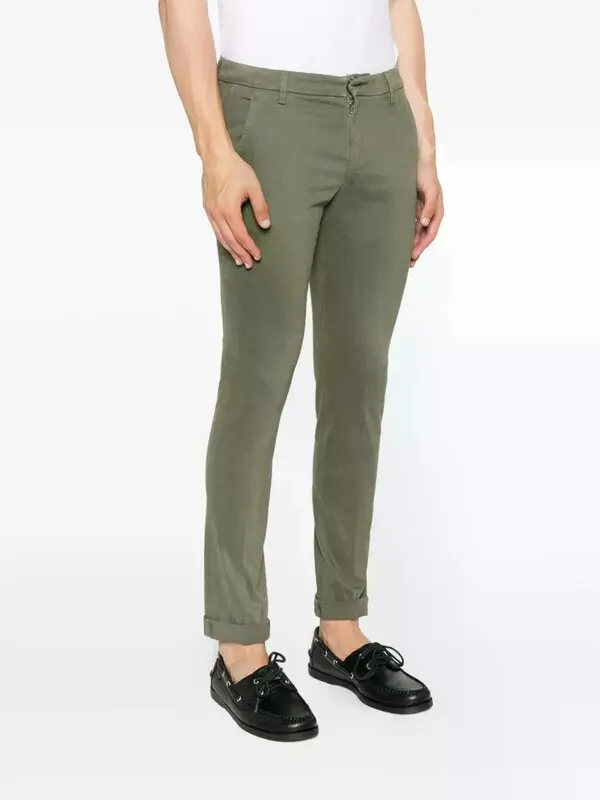 DONDUP Cotton Trousers - Green