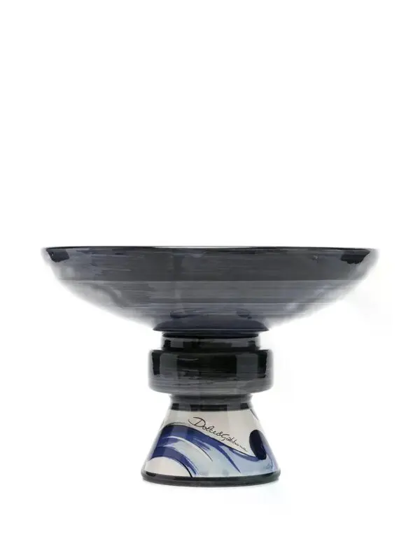 Dolce & Gabbana Ceramic Stand Bowl - Blue