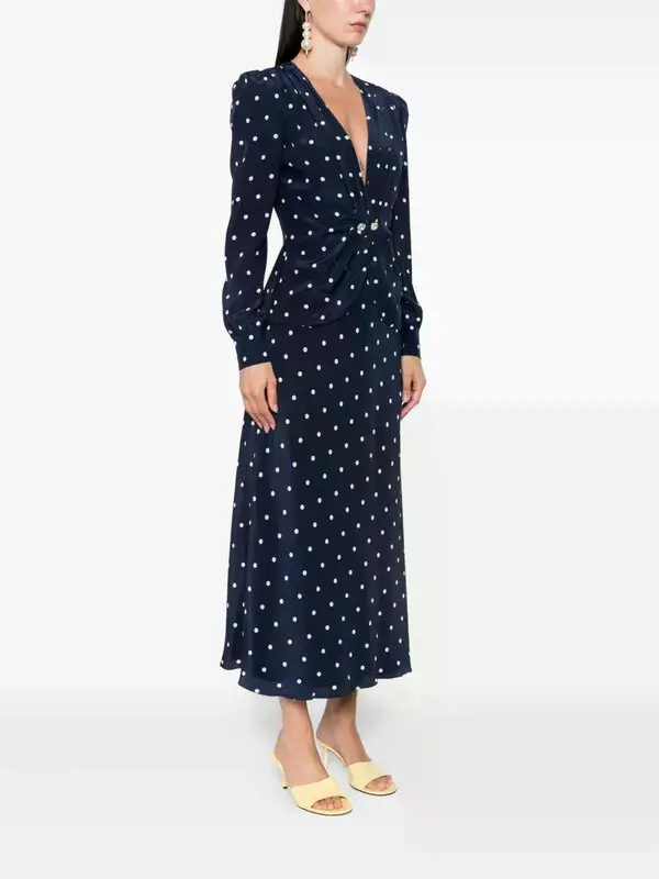 Alessandra Rich Polka Dot-print Midi Dress
