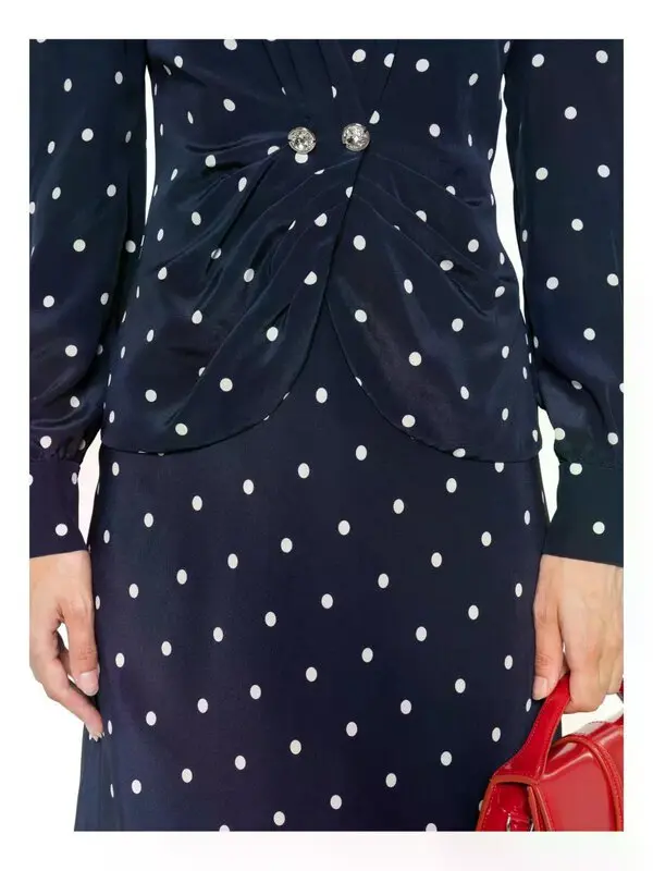 Alessandra Rich Polka Dot-print Midi Dress