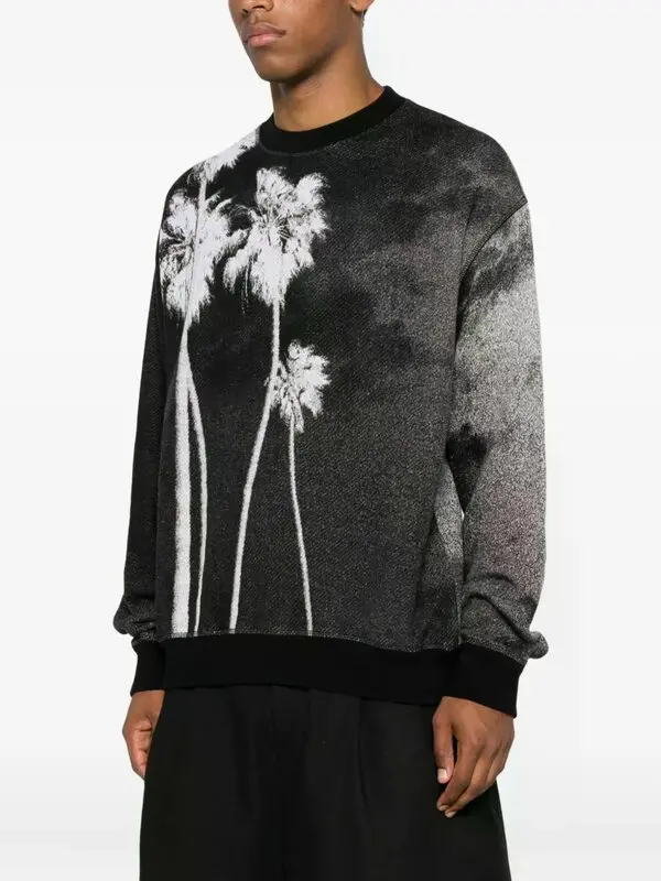 Palm Angels Graphic Print Cotton Sweatshirt