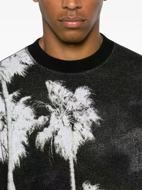 Palm Angels Graphic Print Cotton Sweatshirt