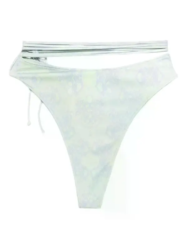 ROBERTA EINER X Kiss ‘n Thrill Sienna Strap-detail Bikini Bottoms - Green