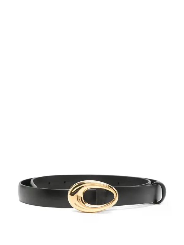 Khaite Olivia Leather Belt - Black