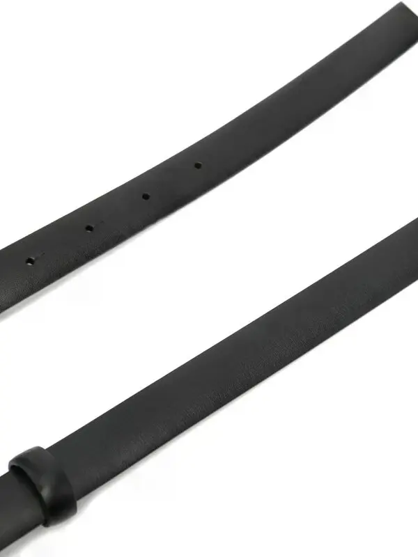 Khaite Olivia Leather Belt - Black