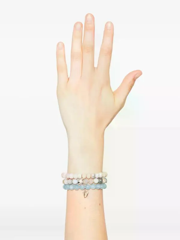 SYDNEY EVAN 14ct Yellow Gold Gemstone Bracelet With Diamond Accents