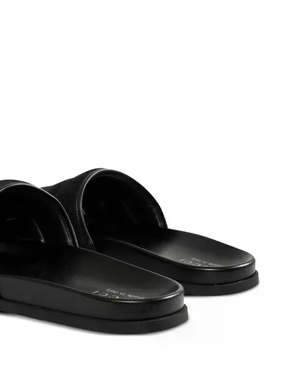 Gucci Gg-pattern Padded Slide Sandals