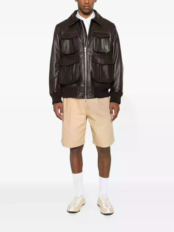 Simone Rocha Multiple-pocket Lambskin Leather Jacket