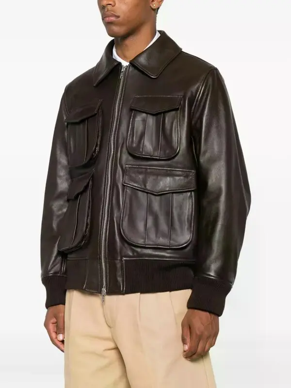Simone Rocha Multiple-pocket Lambskin Leather Jacket