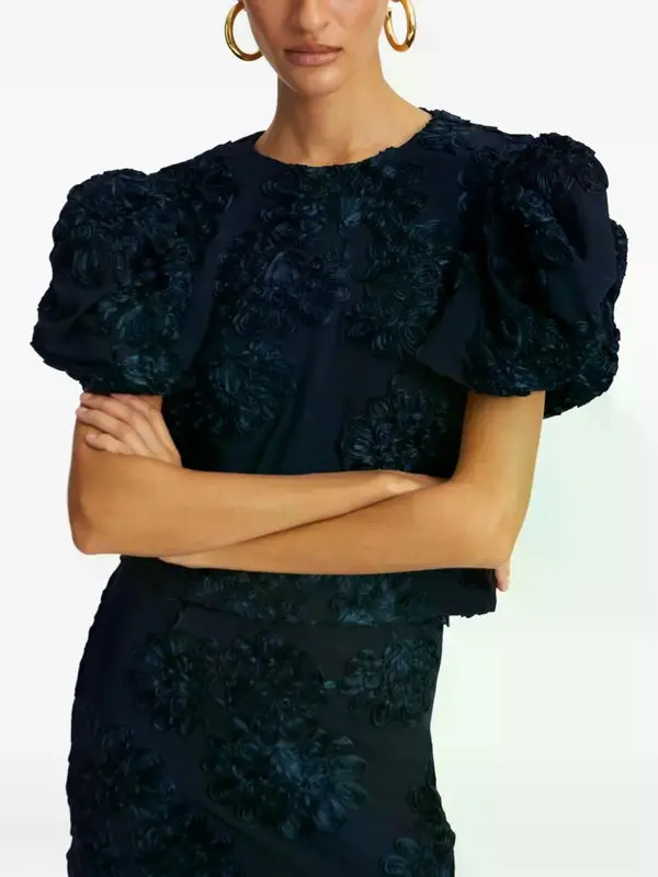 ROTATE BY BIRGER CHRISTENSEN 3d Floral-mesh Mini Skirt