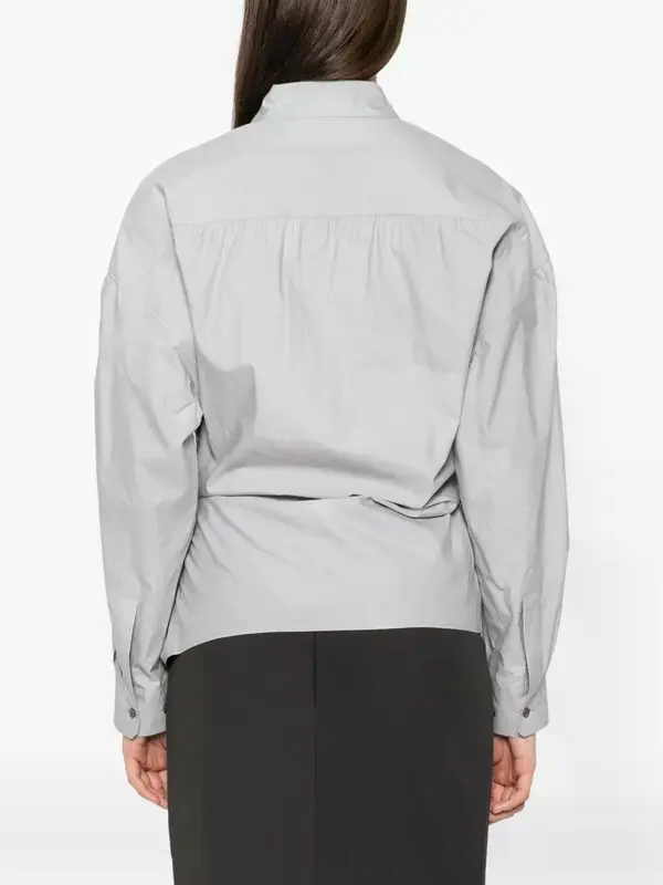LEMAIRE Straight-collar Twisted Shirt - Grey