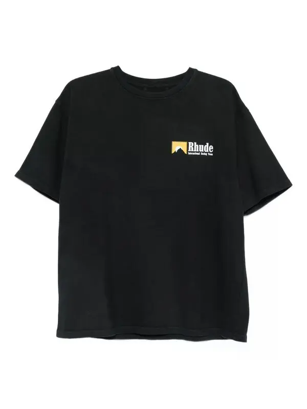 Rhude Logo-print T-shirt - Black