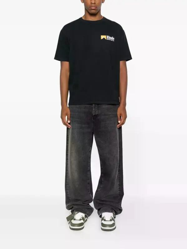 Rhude Logo-print T-shirt - Black