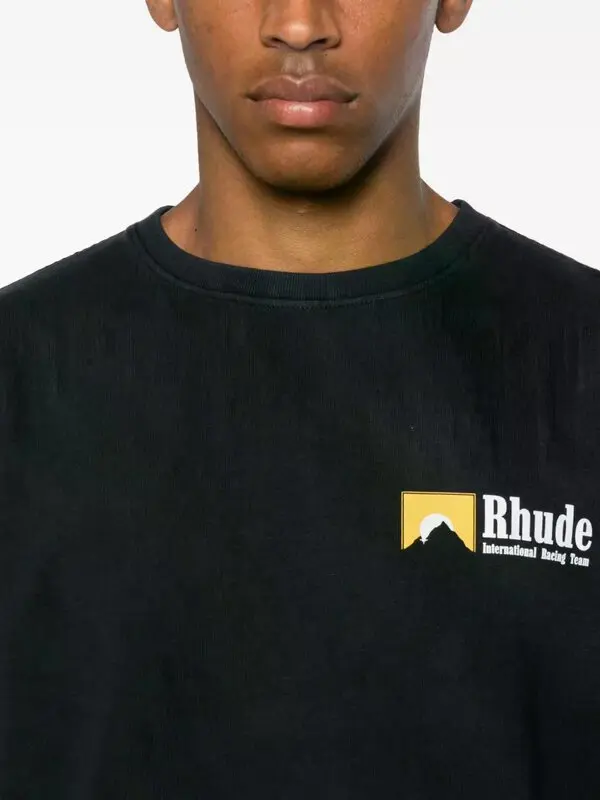 Rhude Logo-print T-shirt - Black
