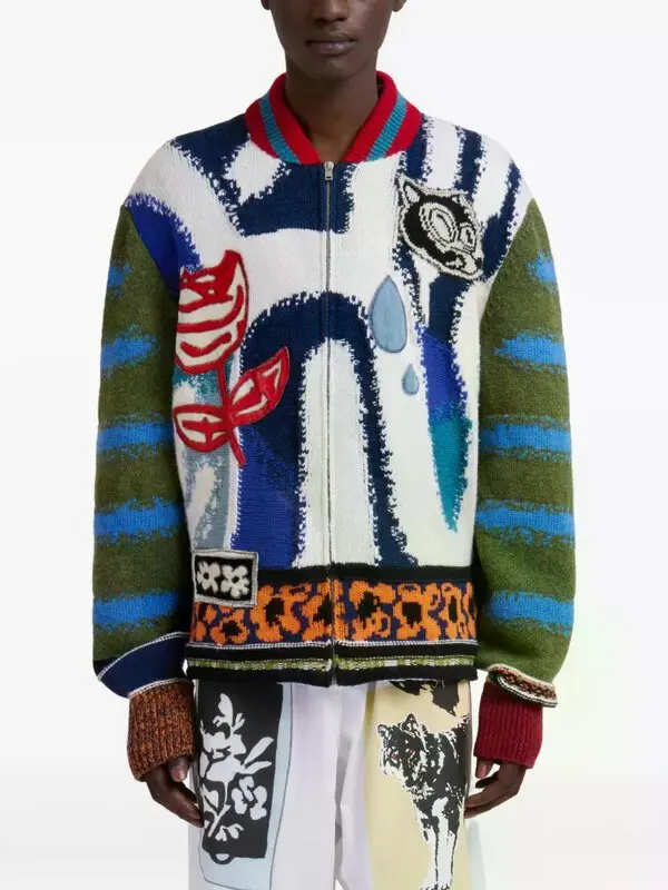 Marni Graphic-knitted Cardigan